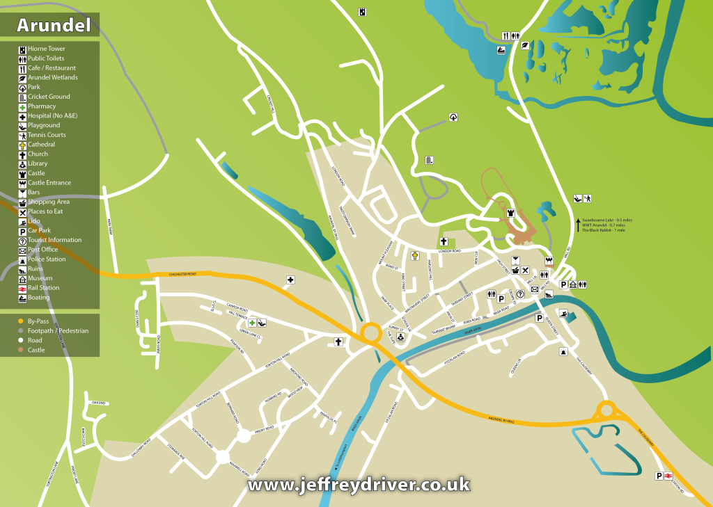 Tourist Map of Arundel - Graphic Design - Jeffrey Driver, Design, Web ...